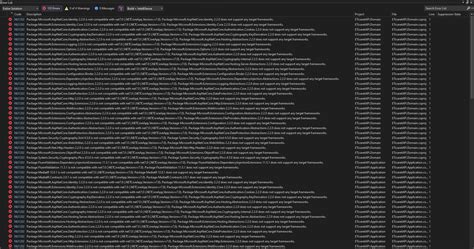 Visual Studio Giving Errors About Incompatible Packages That Are Not