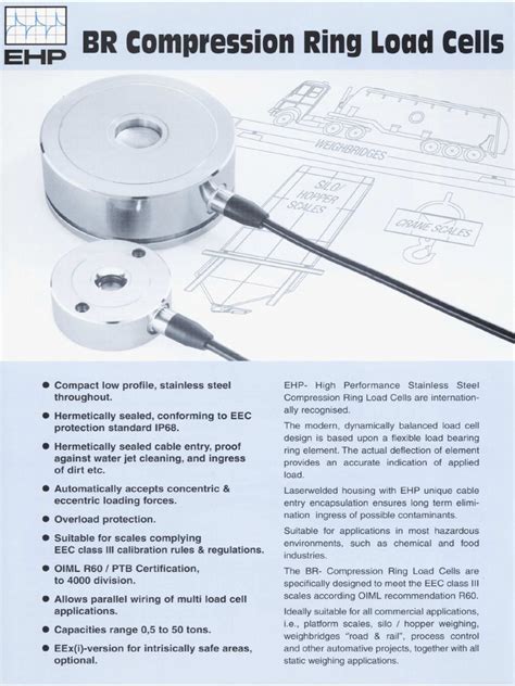 Load Cells Br Compression Ring Load Cells By Ehp Wägetechnik Gmbh Pdf