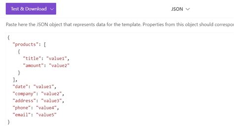 Test Template With Your Data — Plumsail Documents Documentation