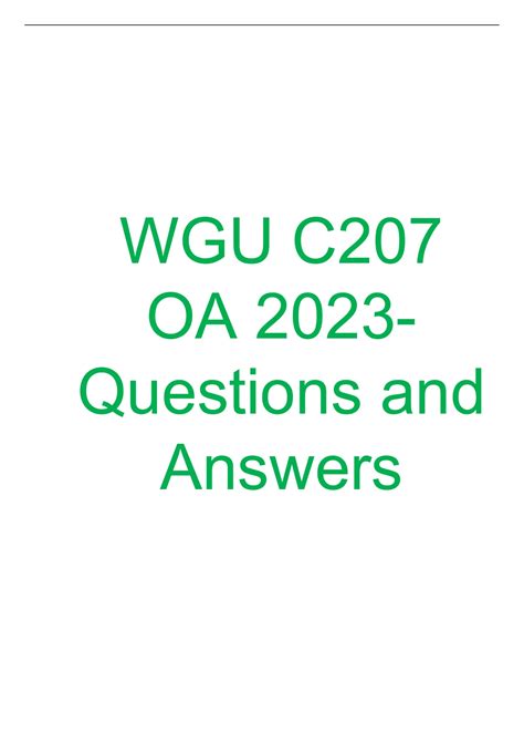 Latest WGU C Data Driven Decision Making Complete Solution