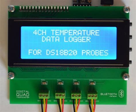 4ch Temperature Data Logger Recorder Rtc 55125 C Bluetooth Ds18b20