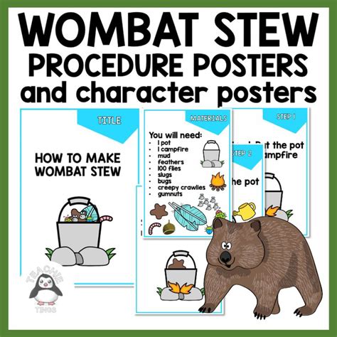Home — Teachie Tings Wombat Stew Writing Posters Recipe Template