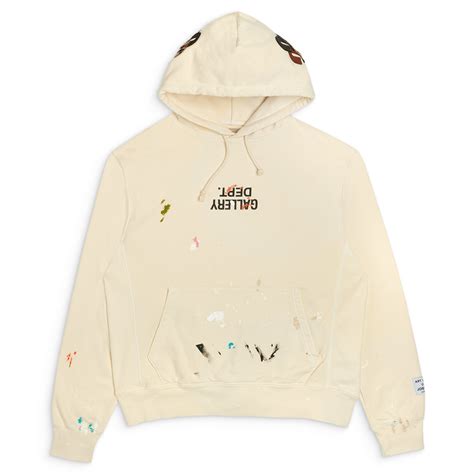 Gallery Dept G Patch Fucked Up Logo Hoodie Cream Gallery Dept Online
