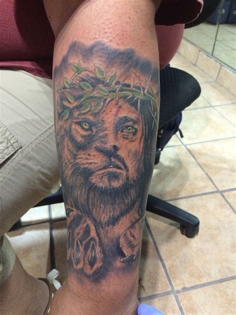 Jesus Lion I Tattooed Recently Tattoo Lion Jesus Lion Of Judah