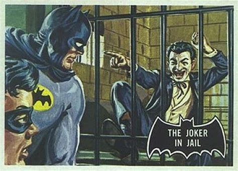 1966 Batman Black Bat Card No13 The Joker In Jail Batman Joker