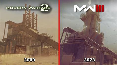 Mw2 2009 Vs Mw3 2023 Remastered Maps Youtube