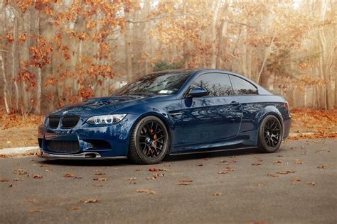 Bmw E92 Coupe M3 With 18 Ec 7 Wheels In Satin Black