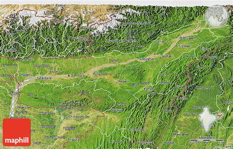 Satellite 3d Map Of Assam