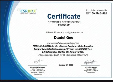 Dataanalytics Python Ibm Skillsbuild Certification Careergrowth