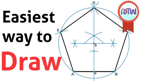 How To Draw A Pentagon Easiest Way To Draw A Pentagon Youtube