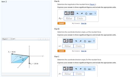 Solved Part A Determine The Magnitude Of The Resultant Chegg Com