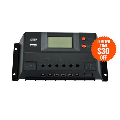 30 Amp Pwm Solar Charge Controller Electric Zip