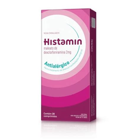 Histamin 2mg Comprimido Simples Caixa Com 20 Comprimidos Mevo Farma Mevo Farma