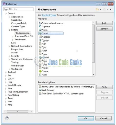 Eclipse HTML Plugin Example Java Code Geeks