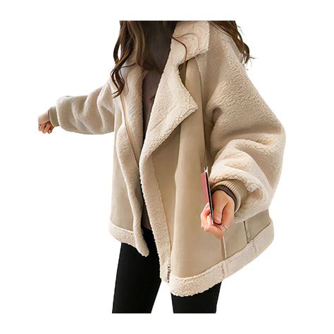 Veste Fausse Peau Lainée Femme Cuir Aviateur