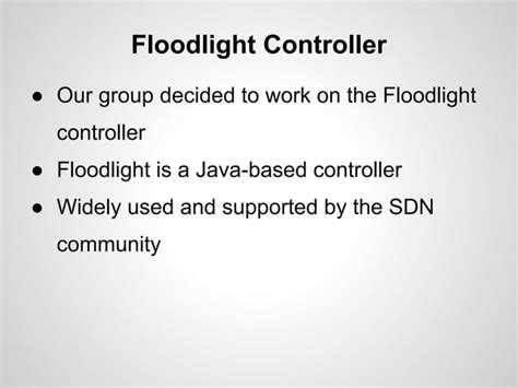 Network Statistics For Openflow Ppt