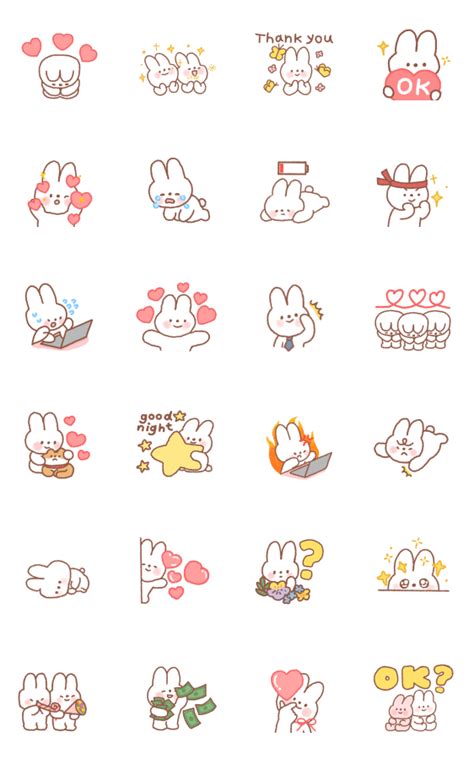 น้องกระต่ายค๊อตต้อน มีเสียงด้วยน้า สติ๊กเกอร์ไลน์ดุ๊กดิ๊กและมีเสียง ของแท้ 100 ลิขสิทธิ์แท้ ไม่