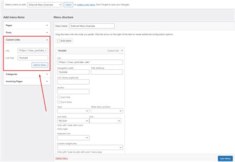 how to make a wordpress menu link open in a new tab rydesk