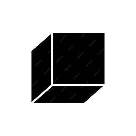 Premium Vector Cube Icon Set Square Sugar 3d Cube Vector Symbol Cubic Box Sign In Black Filled