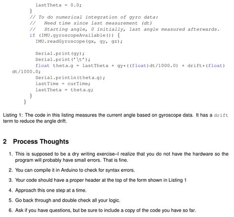 Solved Problem Gyroscope Based Angle Measurement Has A Chegg