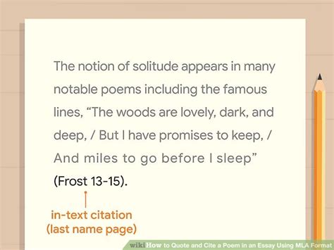 How To Quote And Cite A Poem In An Essay Using Mla Format