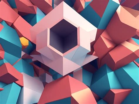 Dimensional Kaleidoscope Abstract 3d Animation Of Geometric Background Premium Ai Generated Image