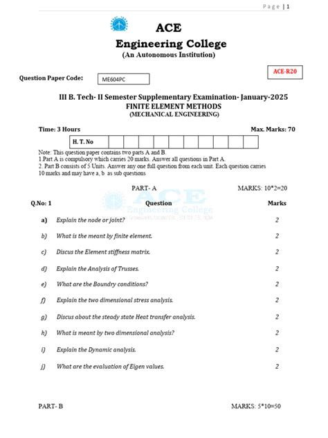 Finite Element Methods Mech Pdf Finite Element Method Computational Science