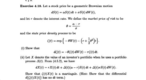 Solved Exercise 4 18 Let A Stock Price Be A Geometric