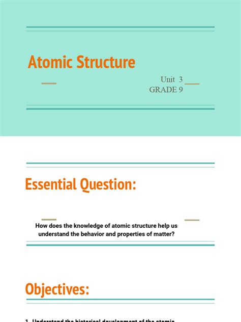 Chapter 3 Atomic Structure Pdf Atoms Energy Level