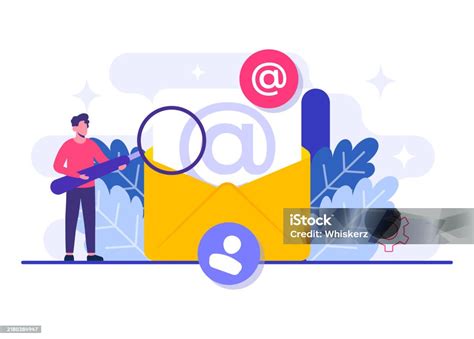 이메일 마케팅 플랫 벡터 일러스트레이션 온라인 비즈니스 전략 광고 이메일 뉴스레터 메시징 랜딩 페이지 웹 배너 소셜 미디어 인포그래픽에 대한 마케팅 자료 개념을 사용하여