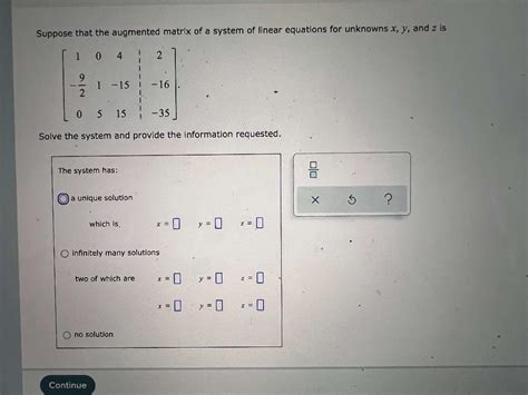 Solved Suppose That The Augmented Matrix Of A System Of Chegg