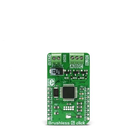 Mikroe 2847 Mikroelektronika Mikroelektronika Brushless 6 Click Bldc Motor For Atmega8a For