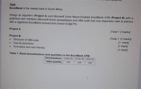 solved design an algorithm project a and microsoft excel macro enabled 1 answer
