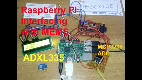Adxl335 Raspberry Pi Interfacing With Mems Sensor 3 Axis