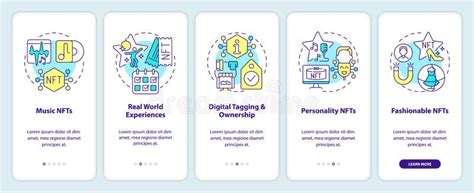 Trends In Nft Space Onboarding Mobile App Screen Stock Vector Illustration Of Line