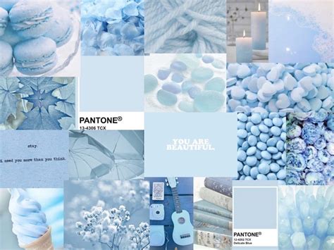 Aesthetic Blue Collage Wallpapers Wallpapers Com