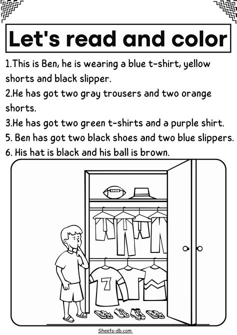 Lets Read And Color Sheets