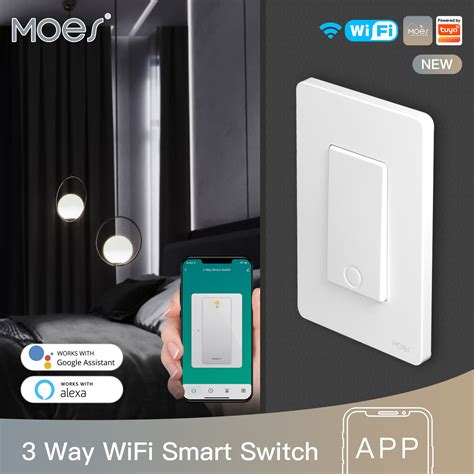 Moes Tuya Smart Wifi Push Button Light Switch 3 Way Single Pole From