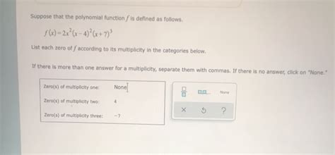 Solved Suppose That The Polynomial Function Is Defined As
