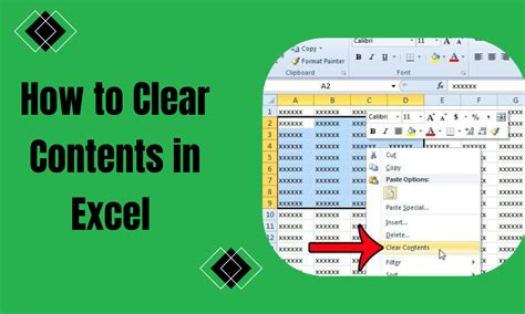 How To Clear Contents In Excel Clear Cell Of Contents Earn And Excel