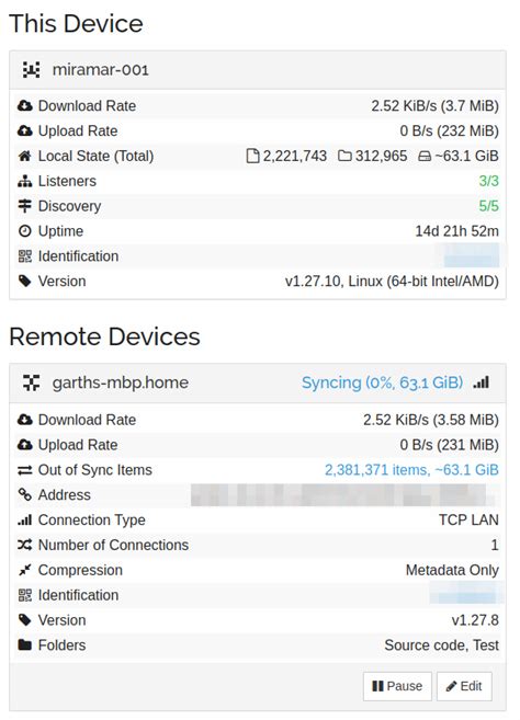 Slow Synchronization On A Tcp Lan Connection Support Syncthing Community Forum
