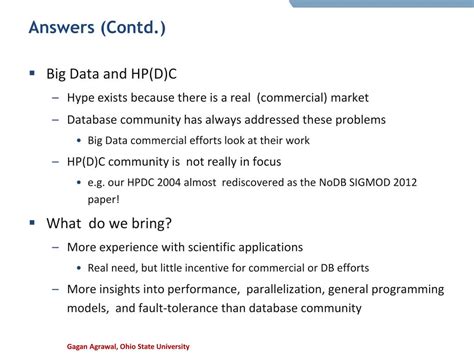 Ppt Challenges And Solutions In Big Data And High Performance