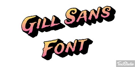Gill Sans Font Font Animated  Logo Designs
