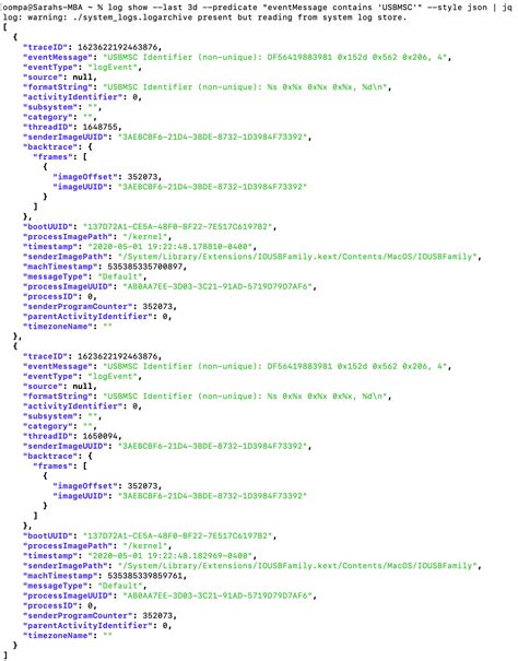 Analysis Of Apple Unified Logs Quarantine Edition Entry 7 Exploring Usbmsc Devices With