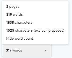 How To Enable The Word Count Indicator In Google Docs I Have A PC