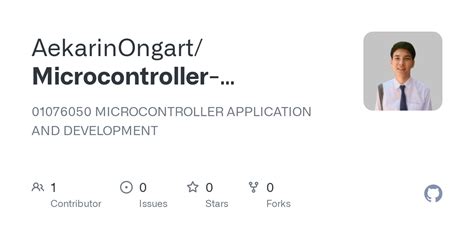 Github Aekarinongartmicrocontroller Application And Development 01076050 Microcontroller