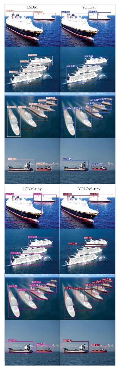 Detection Effect Comparison A Single Ship Detection B Multiple