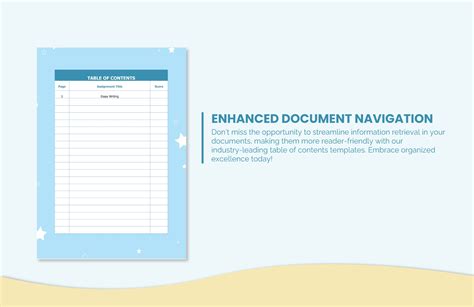 Assignment Table Of Contents Template In Word Download