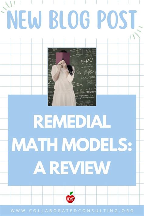 Remedial Math Models A Review Math Models Struggling Math School Algebra
