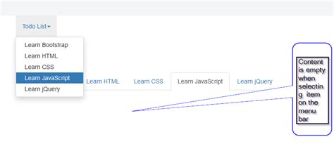 Jquery Selected Tab Wont Show Contet Inside It Stack Overflow
